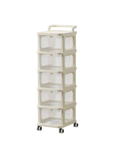 Buy 5-Layers Transparent Pull Out Drawer Storage Cart, Multi-Functional ...