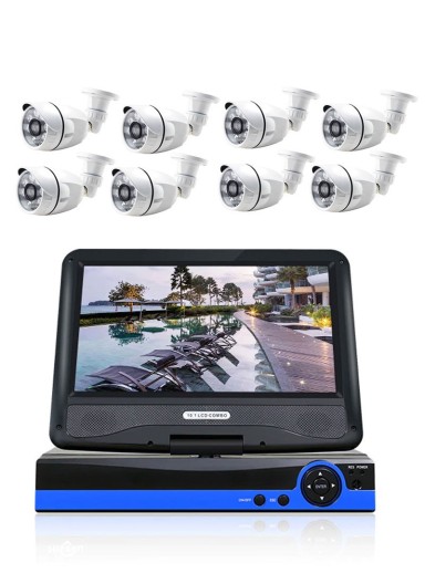 Buy 2.0MP Built-In 10.1& LCD Screen 8-Channel H.265 DVR Kit With 8 ...